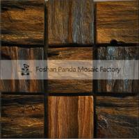 China Old Ship Wood Mosaic Tile Wall Panels 4mm 6mm 8mm Living Room Decorative Wooden Mosaic for sale