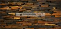 China Old Ship Wood Mosaic Tile Wall Panels 4mm 6mm 8mm Living Room Decorative Wooden Mosaic for sale