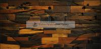 China Old Ship Wood Mosaic Tile Wall Panels 4mm 6mm 8mm Living Room Decorative Wooden Mosaic for sale