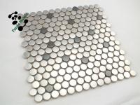 China Silver Pebble Stainless Steel Metal Mosaic Tile SMT02 for Water Feature 12x12 inch for sale