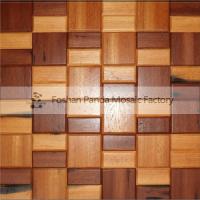 China Brown Old Ship Wall Mosaic Wood Tile 4mm 6mm 8mm for Living Room Decoration for sale