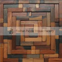 China Brown Old Ship Wall Mosaic Wood Tile 4mm 6mm 8mm for Living Room Decoration for sale