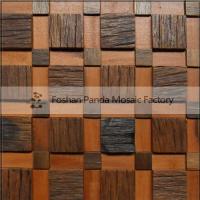 China Brown Old Ship Wall Mosaic Wood Tile 4mm 6mm 8mm for Living Room Decoration for sale
