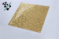 China Luxury Gold Glass Mosaic Tile 20x20x4mm Alkali Acid Resistant for Wall Decoration for sale