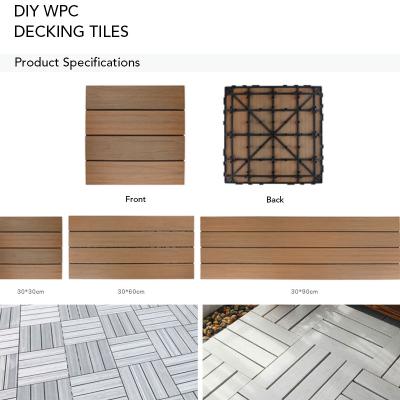 China Outdoor WPC Flooring Splicing Wood Plastic Board Waterproof for Courtyard Balcony 25mm Thickness for sale
