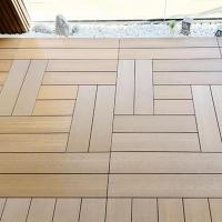 China Outdoor WPC Flooring Splicing Wood Plastic Board Waterproof for Courtyard Balcony 25mm Thickness for sale