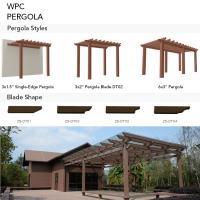 China Outdoor WPC Pergola with Wood Grain Surface Waterproof for Garden Building 120x120mm for sale