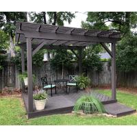 China Outdoor WPC Pergola with Wood Grain Surface Waterproof for Garden Building 120x120mm for sale