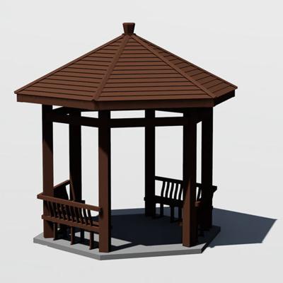 China WPC Pergola Gazebo Wood Polymer Composite Anti UV Waterproof 3x4m Outdoor Garden for sale