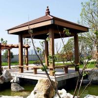 China WPC Pergola Gazebo Wood Polymer Composite Anti UV Waterproof 3x4m Outdoor Garden for sale