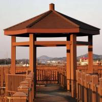 China WPC Pergola Gazebo Wood Polymer Composite Anti UV Waterproof 3x4m Outdoor Garden for sale