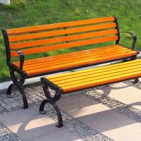 China Outdoor Commercial WPC Wooden Bench 1500mm for Parks Malls Durable Seating for sale