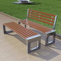 China Outdoor Commercial WPC Wooden Bench 1500mm for Parks Malls Durable Seating for sale