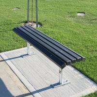 China Outdoor Commercial WPC Wooden Bench 1500mm for Parks Malls Durable Seating for sale
