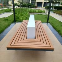 China Outdoor Commercial WPC Wooden Bench 1500mm for Parks Malls Durable Seating for sale