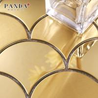 China Luxury Stainless Steel Brushed Black Gold Metal Mosaic Tiles 300x300mm for Backsplash for sale