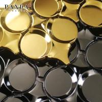 China Black Gold Brushed Stainless Steel Mosaic Tile 300x300mm for Kitchen Backsplash Bathroom Wall for sale