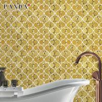 China Black Gold Brushed Stainless Steel Mosaic Tile 300x300mm for Kitchen Backsplash Bathroom Wall for sale
