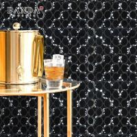 China Black Gold Brushed Stainless Steel Mosaic Tile 300x300mm for Kitchen Backsplash Bathroom Wall for sale