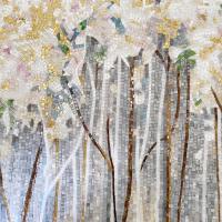 China Custom Glass Mosaic Tile Wall Mural 4mm 6mm 8mm for Interior Decoration for sale