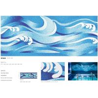 China Crystal Glass Swimming Pool Mosaic Tile 20x20mm for Hotel Hall Decoration for sale