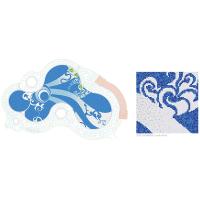 China Custom Glass Mosaic Pool Tile Floral Mural Pattern Anti Acid 20x20mm for sale