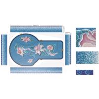China Custom Glass Mosaic Pool Tile Floral Mural Pattern Anti Acid 20x20mm for sale