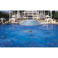 China Blue Glass Swimming Pool Mosaic Tile Tiling Pattern Decorative Floor Design for sale