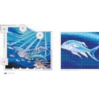 China Glass Swimming Pool Mosaic Tile Dolphin Pattern Decorative Art Piece for sale