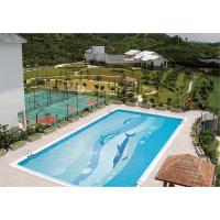 China Glass Swimming Pool Mosaic Tile Dolphin Pattern Decorative Art Piece for sale