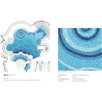 China Modern American Style Swimming Pool Glass Mosaic Tile Decorative Flooring 25x25mm for sale