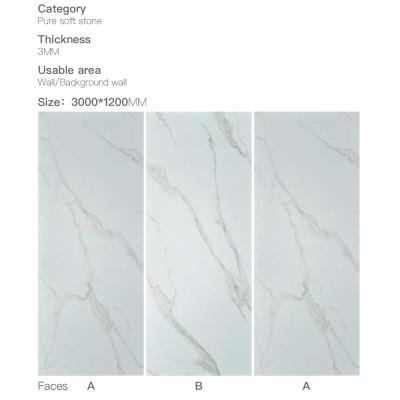China Flexible Stone Veneer Wall Panels 300x1200mm for Villa Hotel Decoration for sale