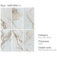 China Carrara Golden Flex Stone Veneer 1200x600mm Matte Ceramic Tile for Interior Exterior for sale