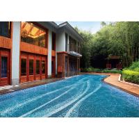 China Glass Mosaic Swimming Pool Edge Tiles Fade Resistant Customized for sale