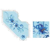 China Bali Swimming Pool Floor Mosaic Tiles Alkali Proof 300x300mm Glass Mosaic for sale