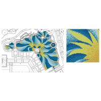 China Luxury Glass Swimming Pool Mosaic Tiles Colorful Anti Alkali 20x20mm for Villa for sale