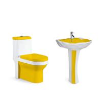 China Colorful Siphonic One-Piece Toilet Floor Mounted Ceramic Water Closet 305mm S-Trap 3.0-6.0L for sale