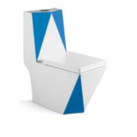 China Colorful Siphonic One-Piece Toilet Floor Mounted Ceramic Water Closet 305mm S-Trap 3.0-6.0L for sale