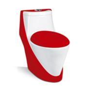 China Colorful Siphonic One-Piece Toilet Floor Mounted Ceramic Water Closet 305mm S-Trap 3.0-6.0L for sale