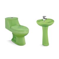 China Colorful Siphonic One-Piece Toilet Floor Mounted Ceramic Water Closet 305mm S-Trap 3.0-6.0L for sale