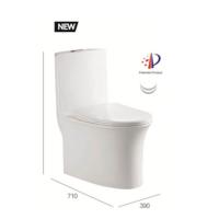 China Commercial One Piece Toilet 305mm S Trap Siphon Jet Flushing Ceramic Sanitary Ware for sale