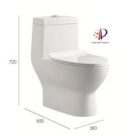 China Commercial One Piece Toilet 305mm S Trap Siphon Jet Flushing Ceramic Sanitary Ware for sale