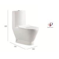 China Premium One Piece Siphonic Toilet with Bidet Elongated S-Trap 305mm 3.0-6.0L for sale
