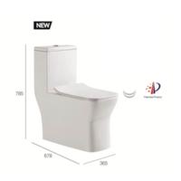 China Premium One Piece Siphonic Toilet with Bidet Elongated S-Trap 305mm 3.0-6.0L for sale