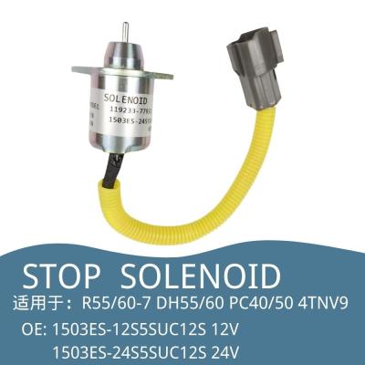 China 119233-77932 Stop Solenoid R55/60-7 DH55/60 PC40/50 YANMAR 4TNV94 1503ES-12S5SUC12S for sale