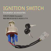 China Excavator Accessories Lgnition Switch For Excavator R60 R80 R150 R215 R335-5-7-9 Electric Door Lock Start Key for sale