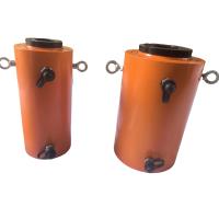 China 60T 100T Hydraulic Cylinder Jack Single Acting Steel Construction for sale