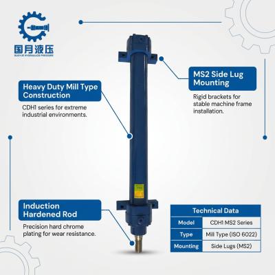China Heavy Duty CDH1 MS2 Mill Type Hydraulic Cylinder 80/45-800 for Metallurgical Steel Industry for sale