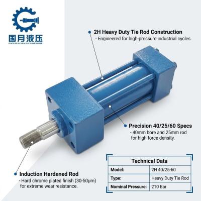 China 3000 PSI High Pressure Ram ISO 6020/2 Compatible Series Heavy Duty Tie Rod Hydraulic Cylinder for Forging & Press Machinery for sale