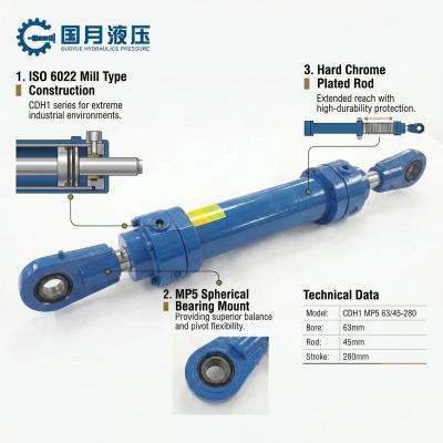 China CDH1 MP5 63/45-280 Mill Cylinder Rexroth Interchangeable High Pressure Industrial Actuator for sale